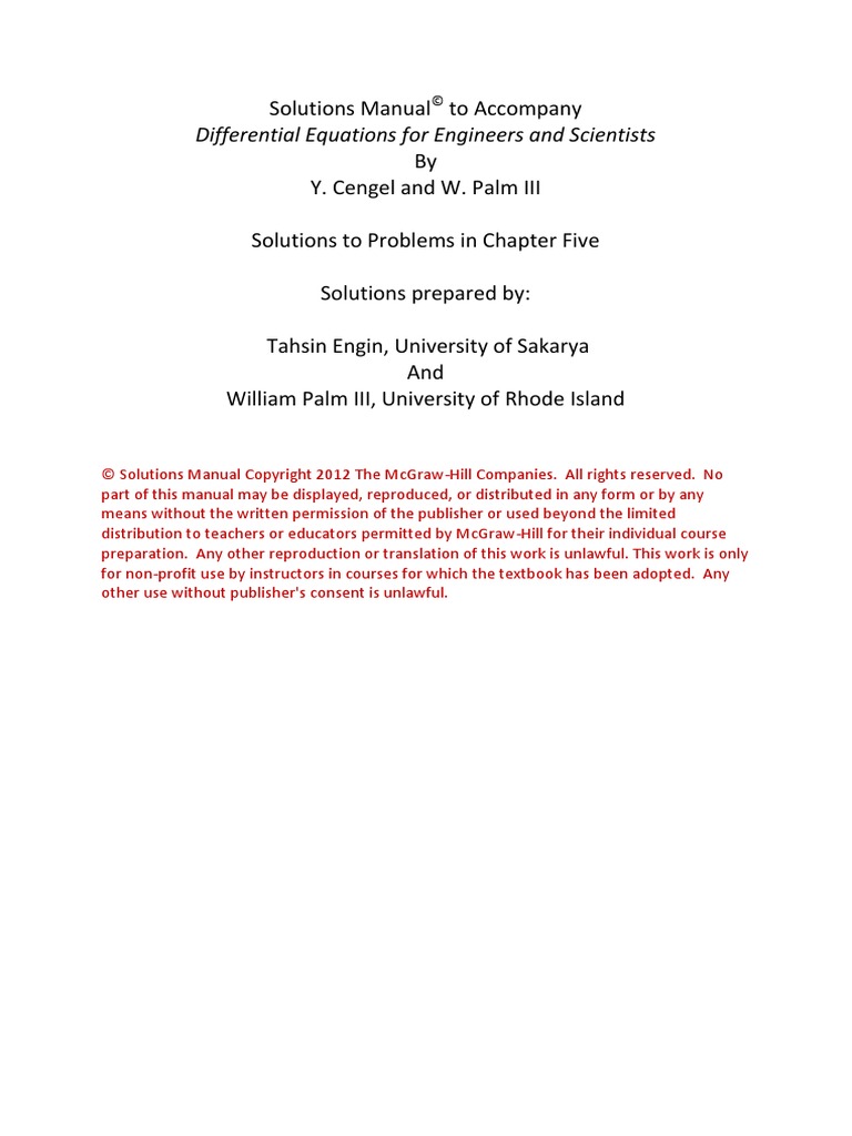 CH 05 Solutions | PDF | Equations | Power Series