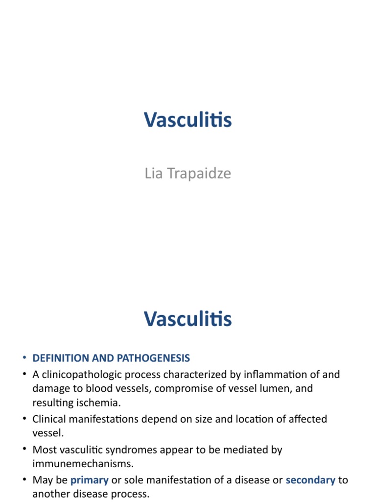 Vasculitis: An Overview of Types, Causes, Symptoms and Treatment | PDF ...