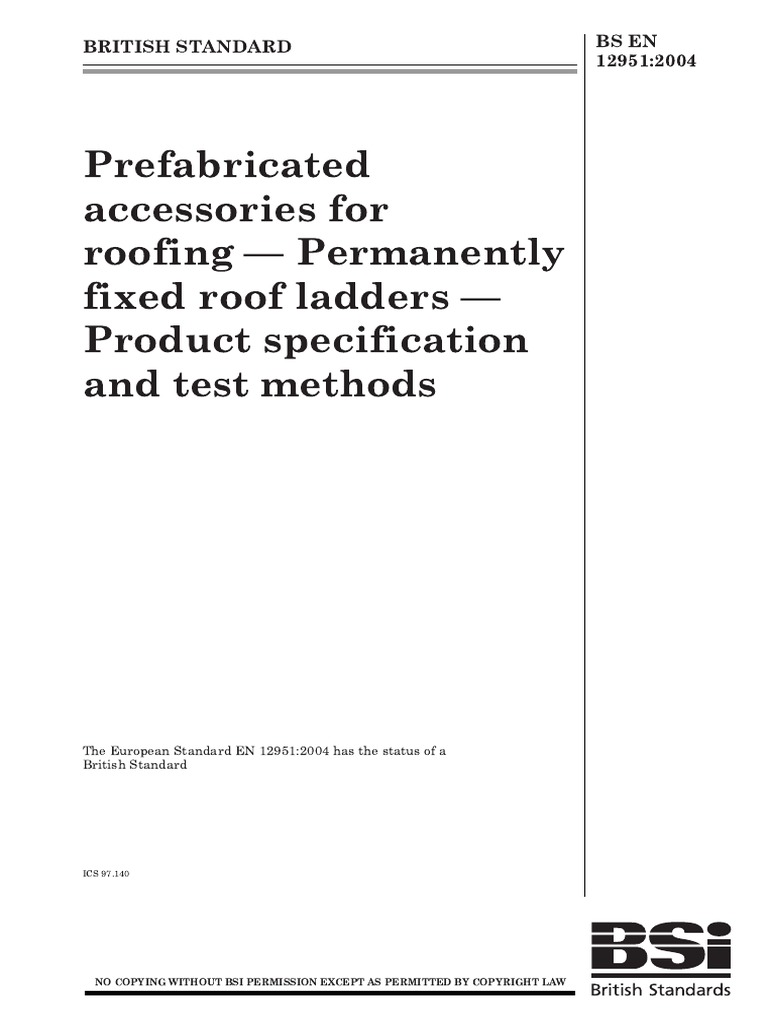 BS en 12951-2004 | PDF | Ladder