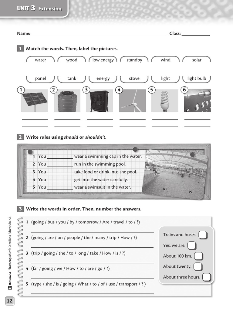 Wonder 6 Unit 3 Extension | PDF | Transport | Wheeled Vehicles