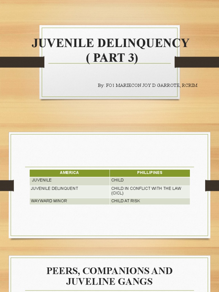 Risk Factors in Juvenile Delinquency | PDF | Juvenile Delinquency ...