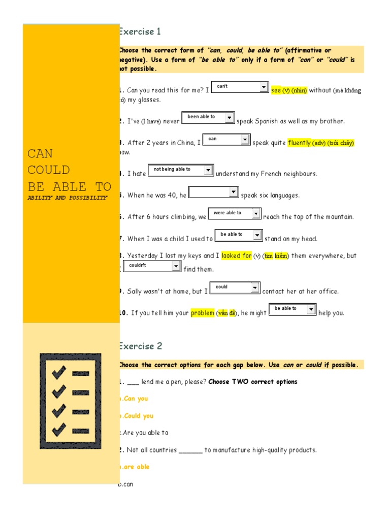 Modal Verbs Exercise | PDF | Linguistics | Grammar