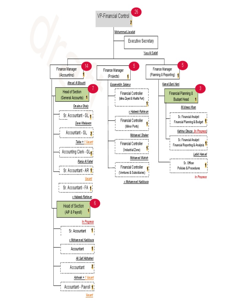 Financial Control Org Chart | PDF | Financial Services