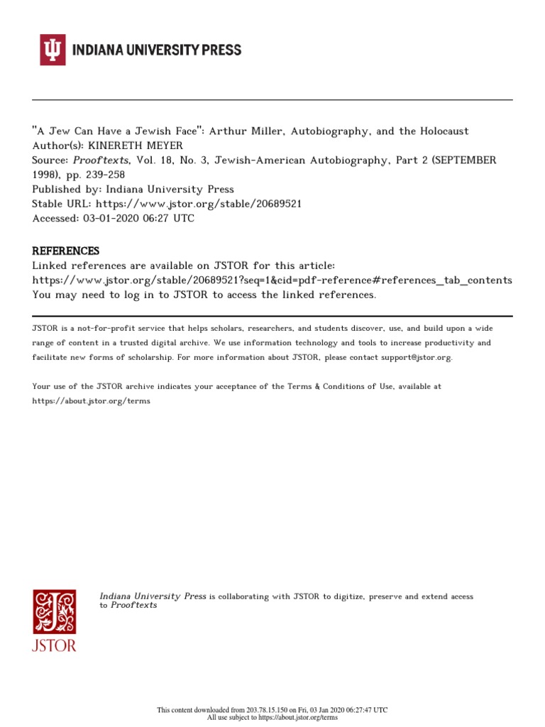 A Jew Can Have A Jewish Face | PDF | Jews | Universalism