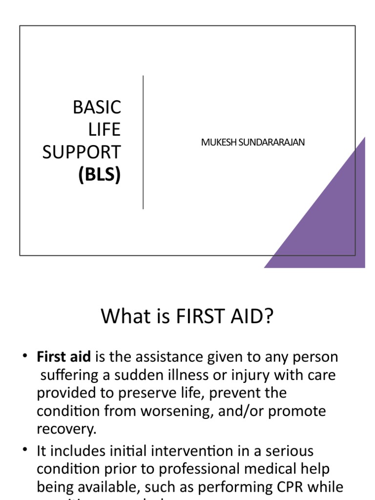 BLS Guide for First Responders | PDF | Cardiopulmonary Resuscitation ...