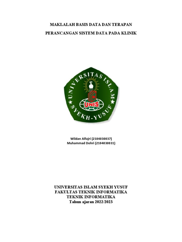 Perancangan Sistem Basis Data Pada Klinik Uas | PDF
