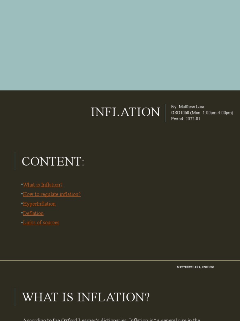 Inflation | PDF | Inflation | Deflation