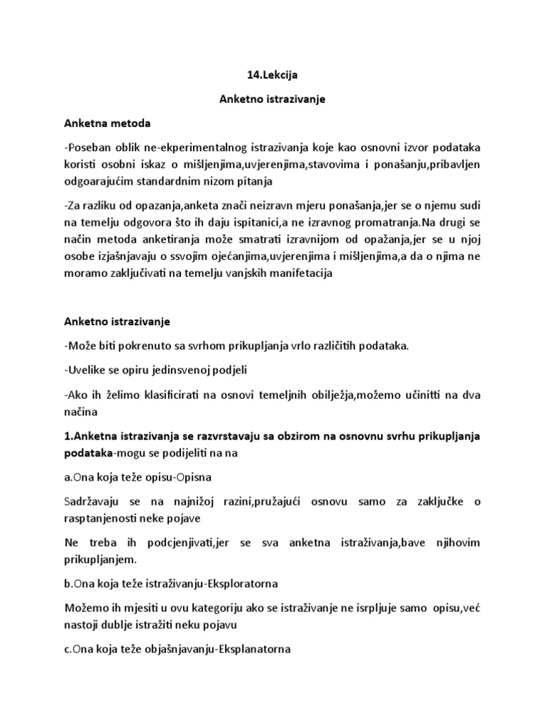 14 Lekcija Iz Metodologije | PDF