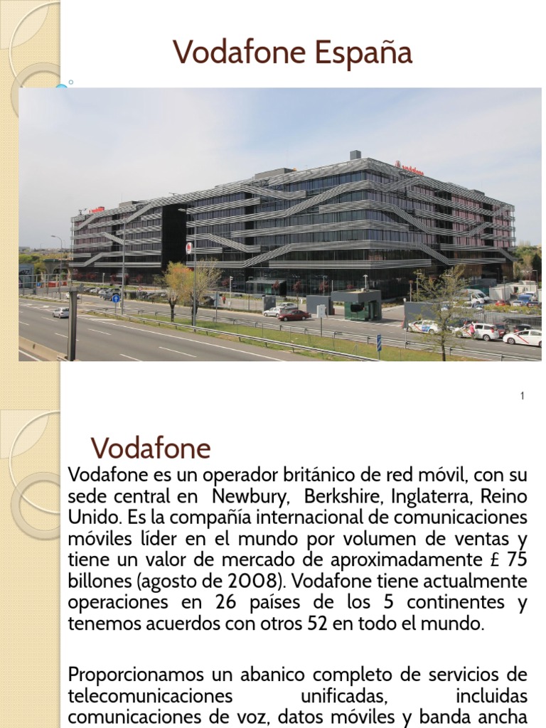 Historia y origen de Vodafone | PDF | Electrónica | Telecomunicaciones