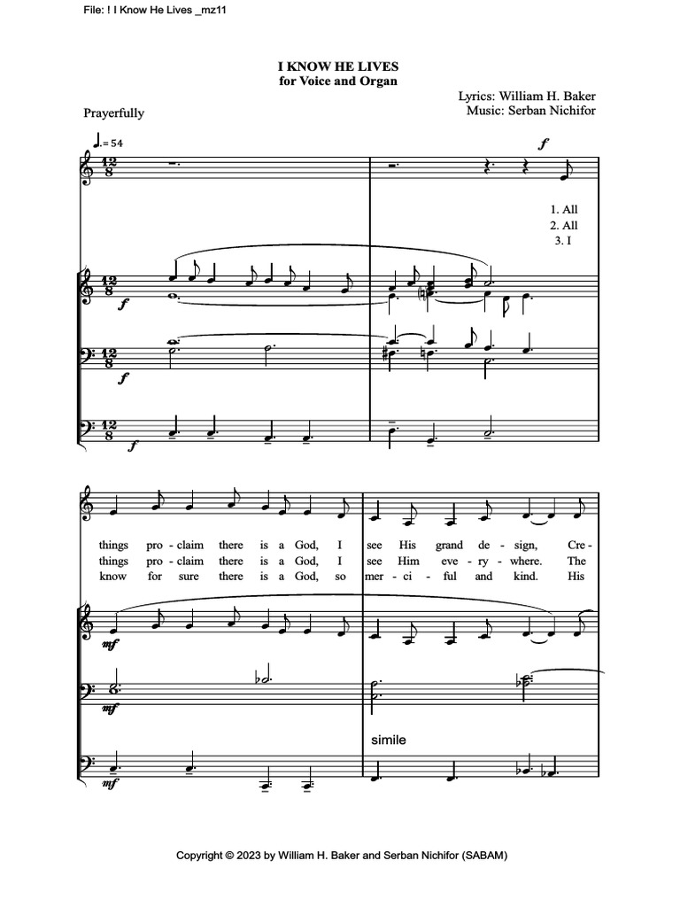 I Know He Lives | PDF