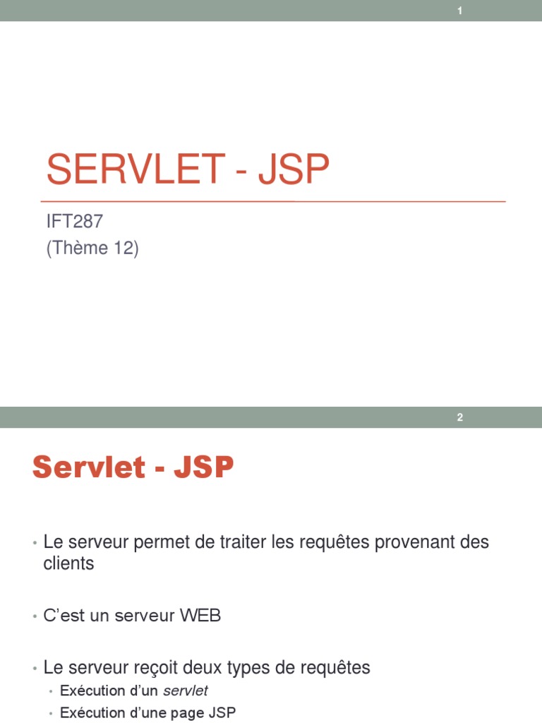 Les Servlet 2023 | PDF | Internet | Internet et Web