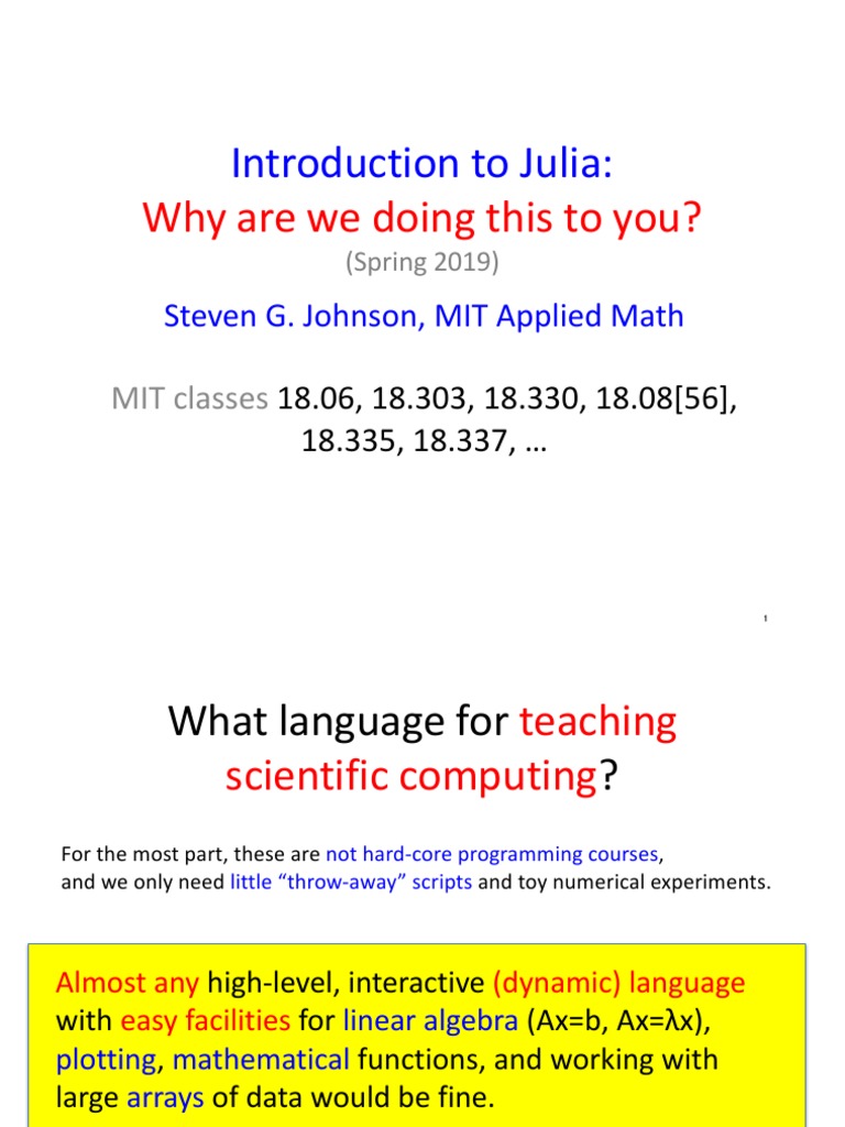 Julia Intro | Download Free PDF | Matlab | C (Programming Language)