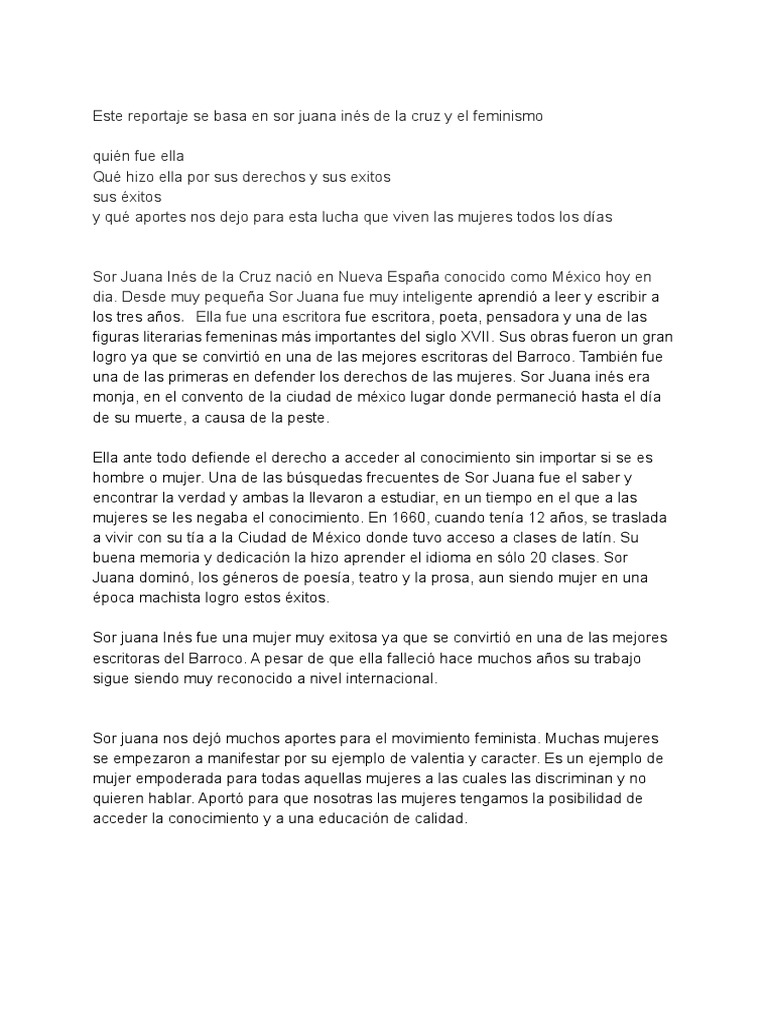 Michelle Heilbron Beltran - CW - MINIREPORTAJE | PDF | Ciencias ...