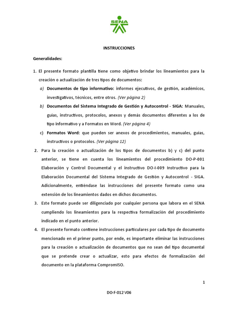 Instrucciones para Documentos SENA | PDF | Privacidad de la información