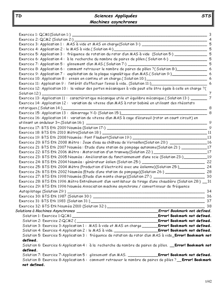 TD Avec Solution MAS | PDF | Puissance (physique) | Transformateur électrique