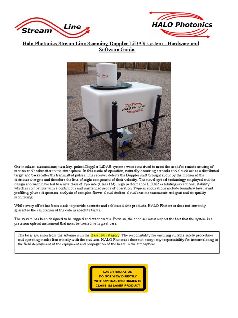 StreamLine HW & SW Guide | Download Free PDF | Computer Network | Lidar