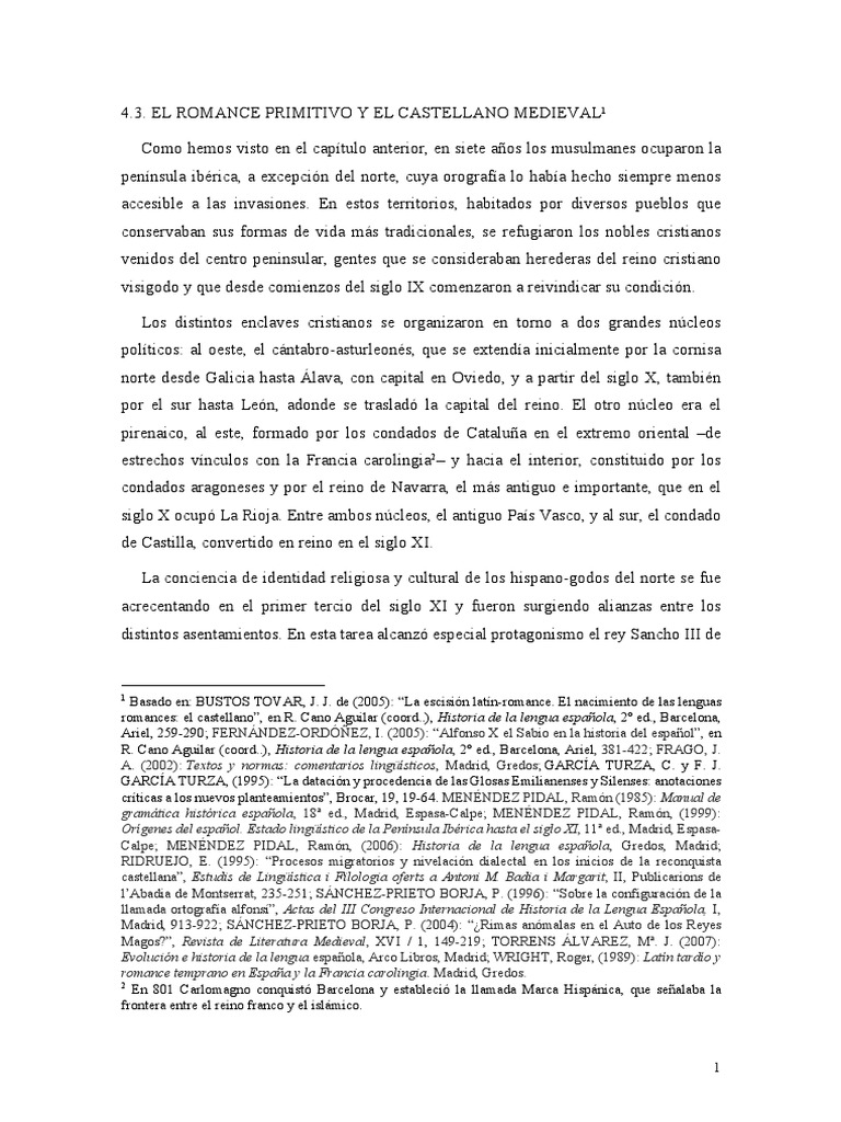 Historia De La Lengua Española I Tema 4 2 Parte Pdf Lingüística