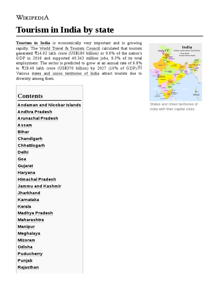 Tourism in India by State | PDF