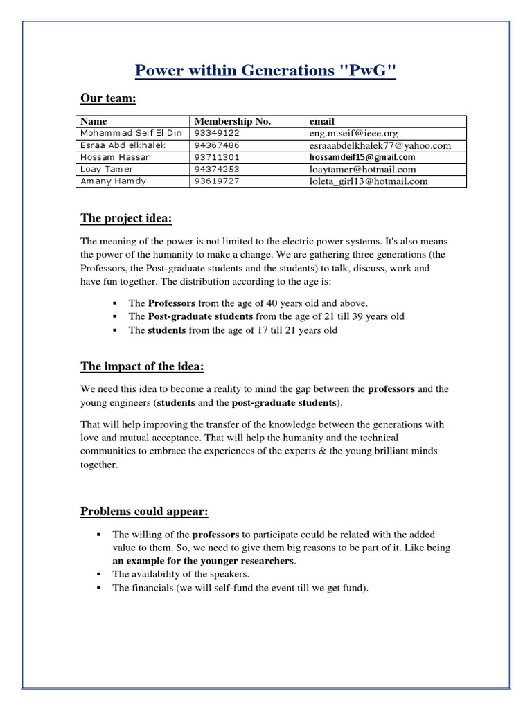 MTG Contest Proposal Power - Within - Generations | PDF | Mentorship ...