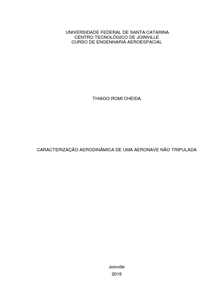 TCC Thiago Romi Cheida | PDF | Voo | Aerodinâmica