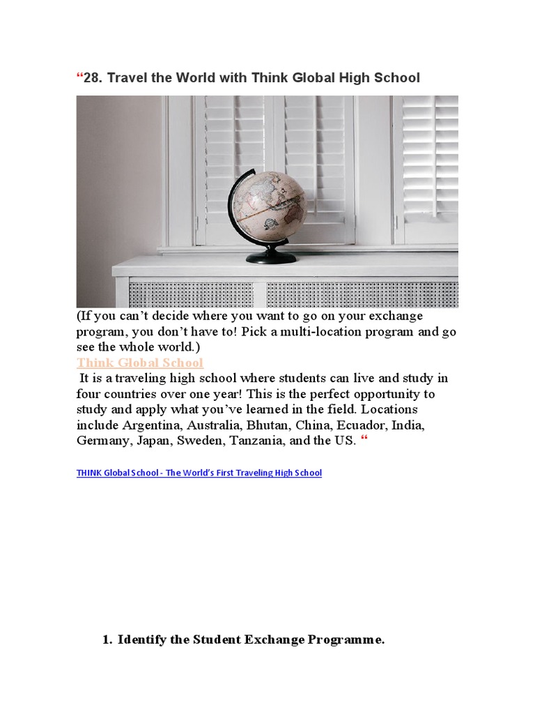 Thinkglobal School | PDF | Teachers | Curriculum