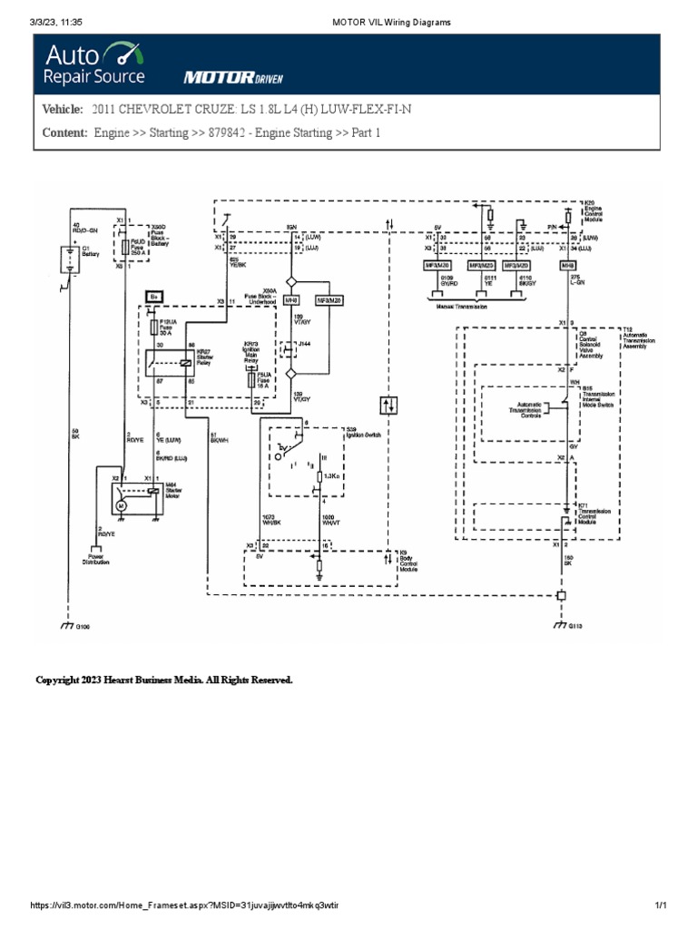 2011 Chevrolet Cruze LS Engine Charging System | PDF