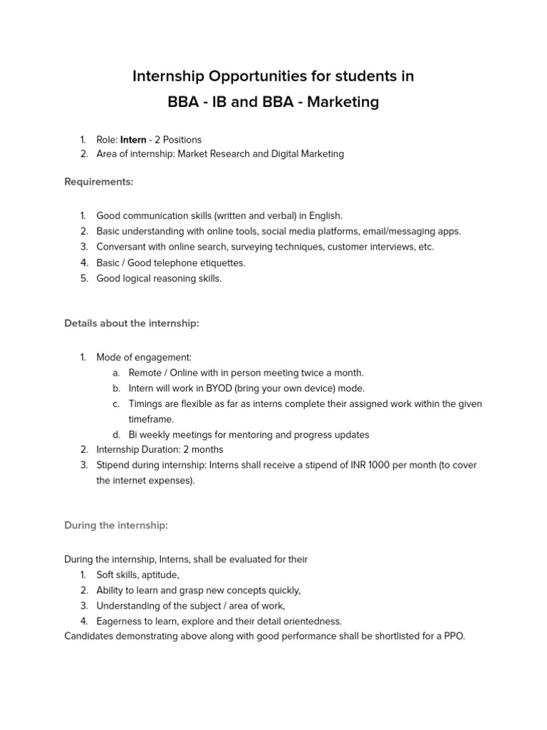 Internship - Market Research and Digital Marketing | PDF | Career & Growth