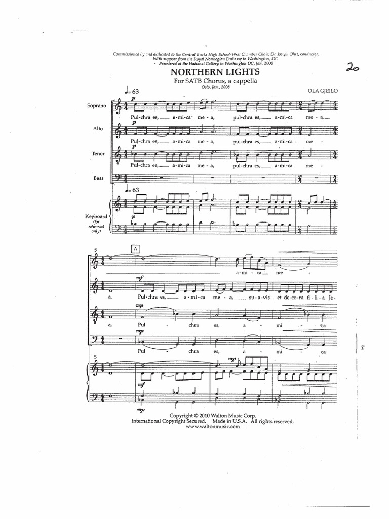 Northern Lights (Ola Gjeilo) 2 | PDF