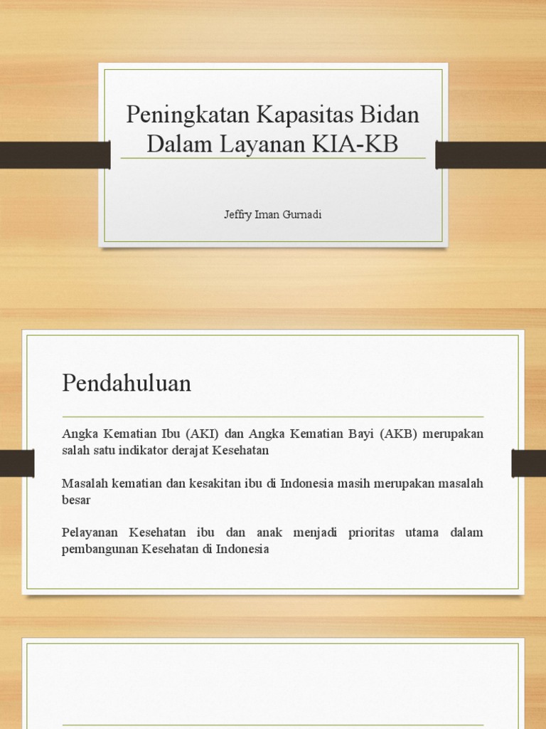 Peningkatan Kapasitas Bidan Dalam Layanan KIA-KB | PDF