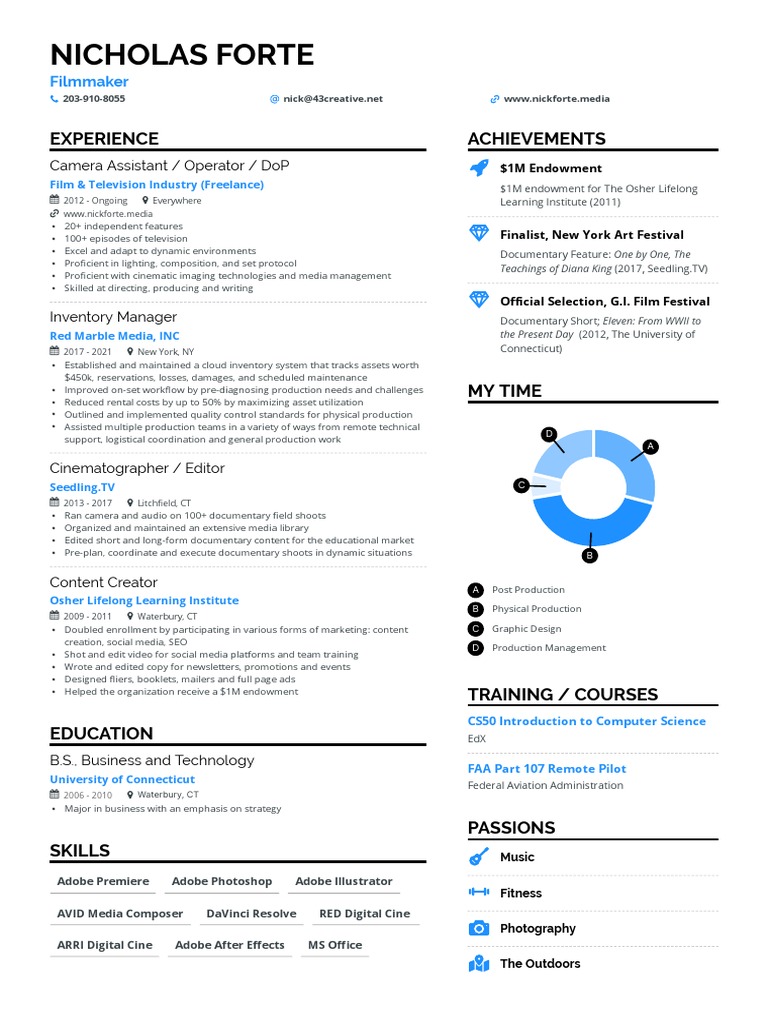 Nicholas Forte Resume | PDF | Documentary Film | Computing