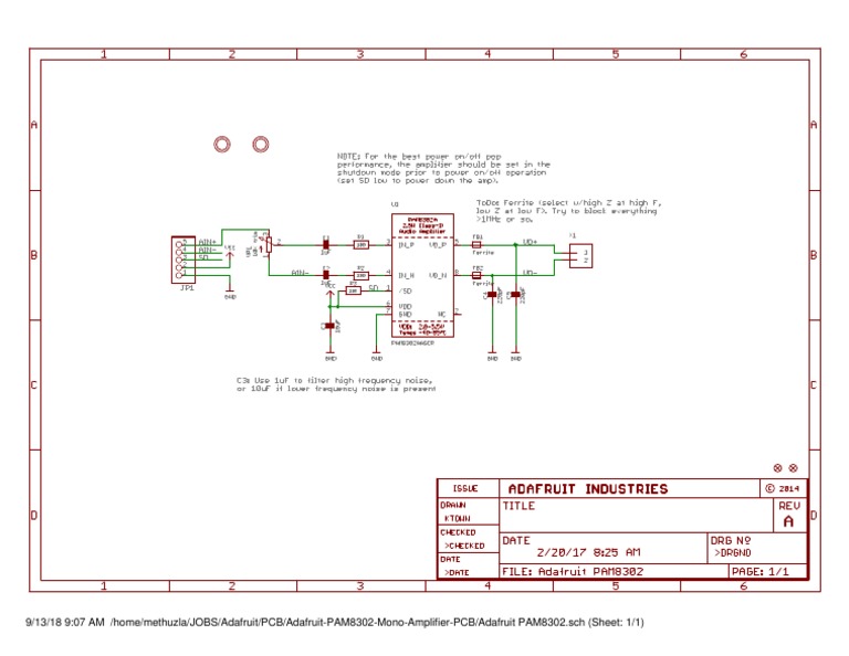 Adafruit PAM8302 | PDF