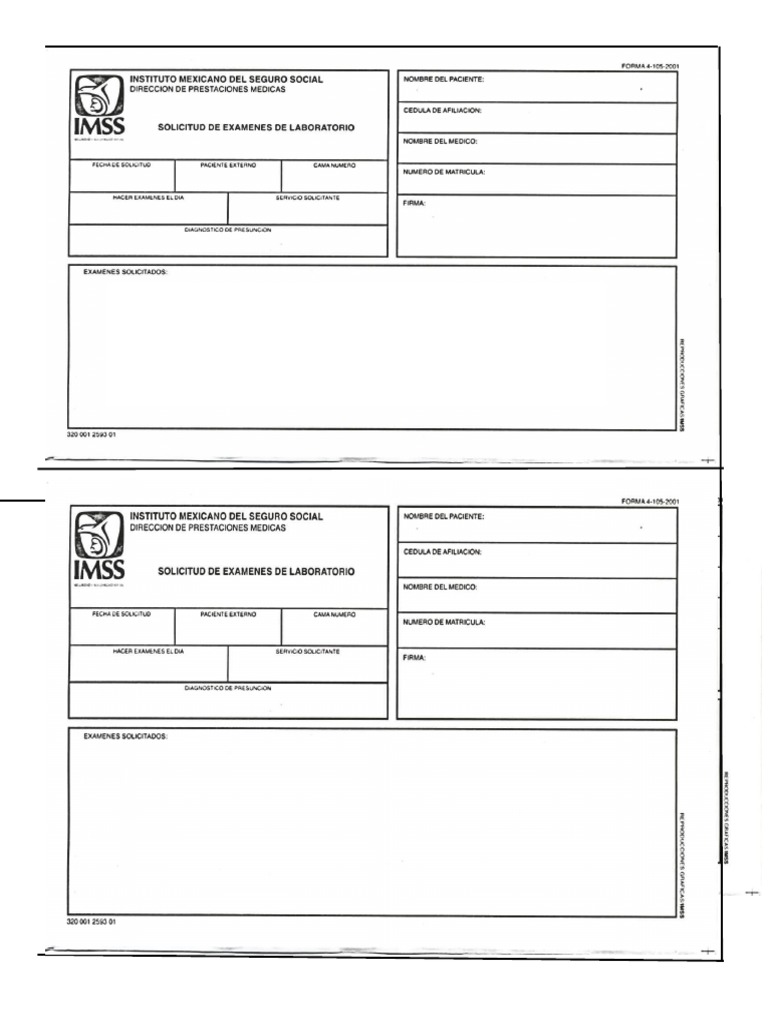 Solicitud de Laboratorio | PDF
