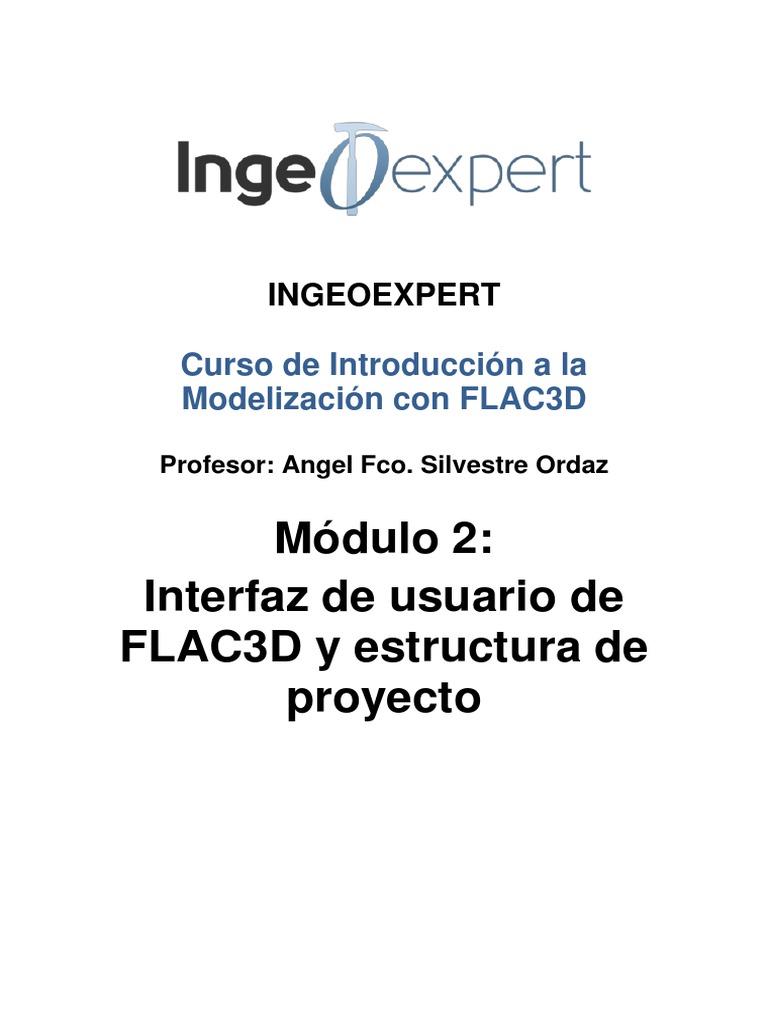 Modulo 2-Interfaz de Usuario y Estructura de Proyecto - FLAC3Dv7 | PDF ...