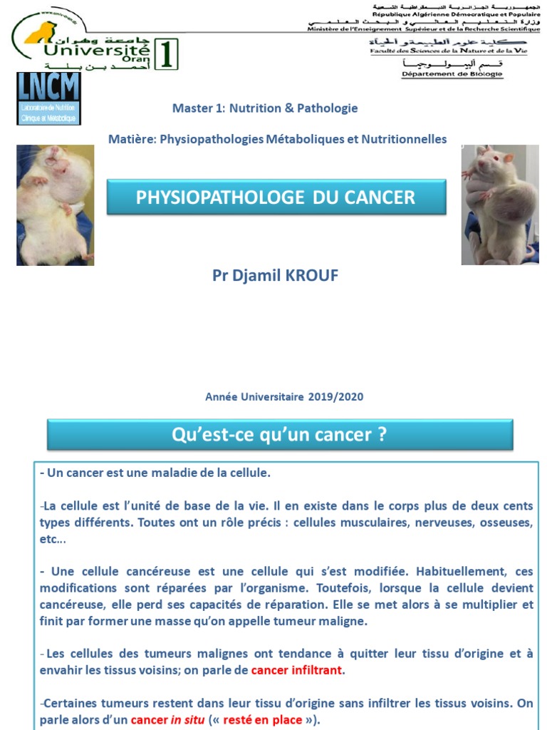 Comprendre la Physiopathologie du Cancer | PDF | Cancer | Métastase
