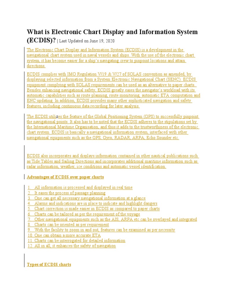 An In-Depth Look at Electronic Chart Display and Information Systems ...