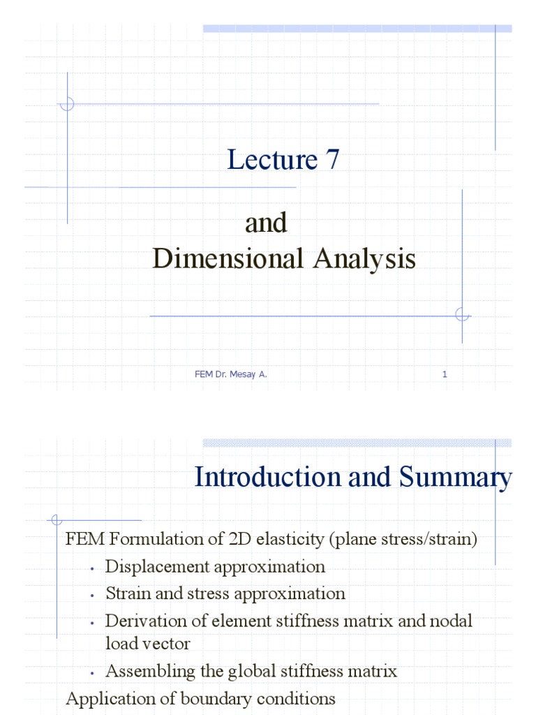 Fem 7 | PDF | Stress (Mechanics) | Finite Element Method