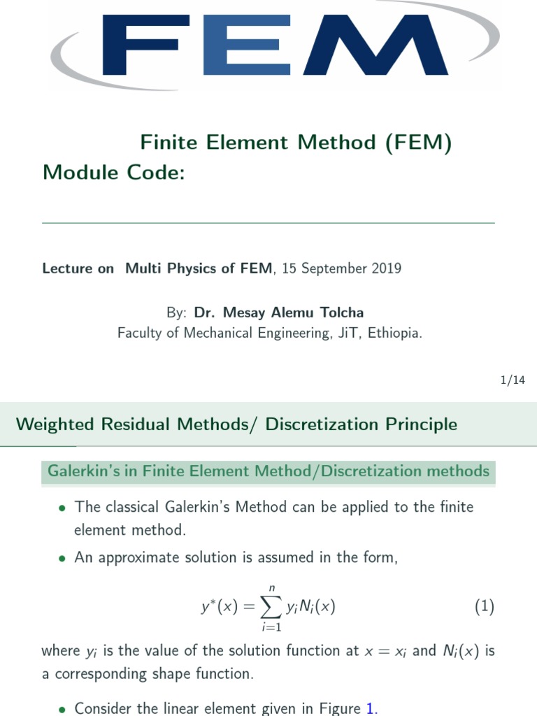 FEM Lect4 | PDF | Finite Element Method | Computational Science