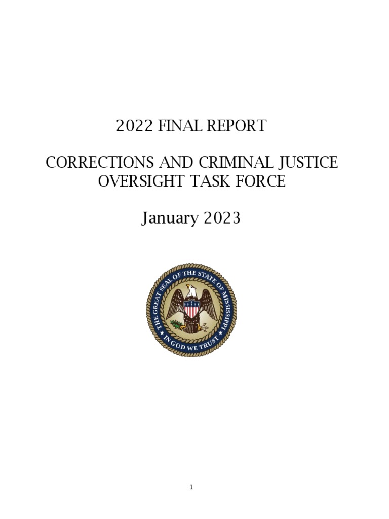 2022 Corrections and Criminal Justice Oversight Task Force Final Report | PDF | Prison | Parole