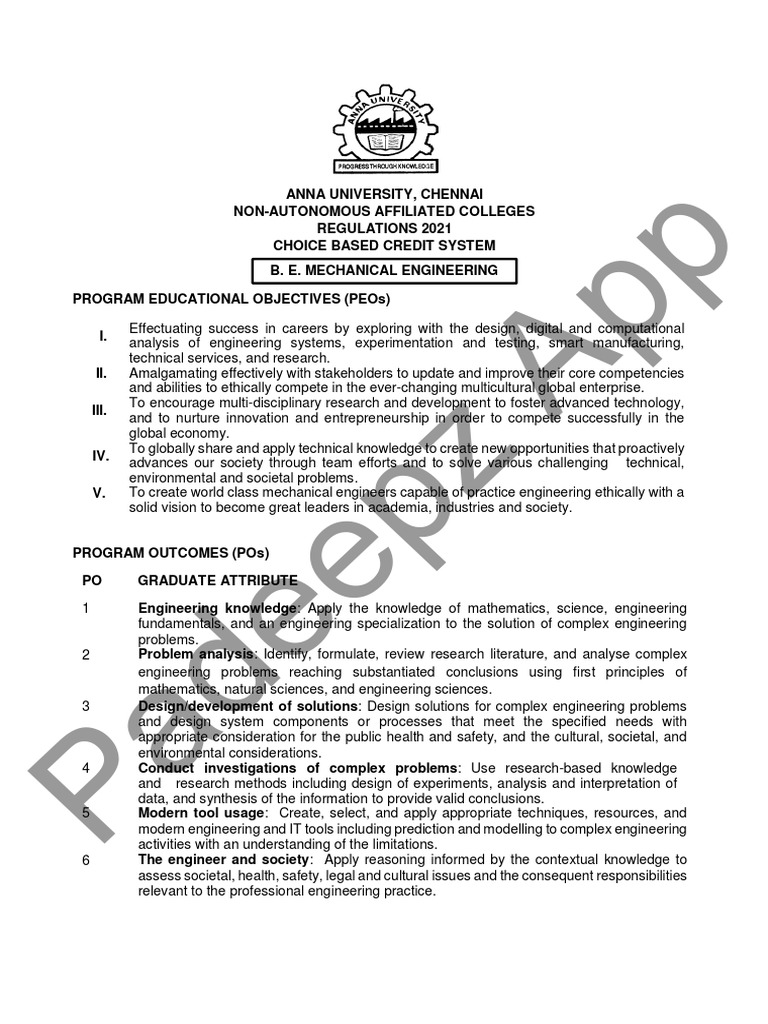 B.E.mech R21 Padeepz App | PDF | Engineering | Automation
