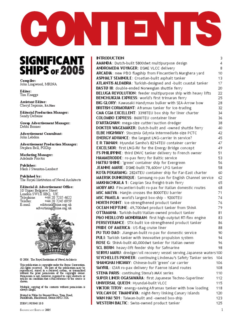 Significant Ships 2005 | PDF | Ships | Oil Tanker