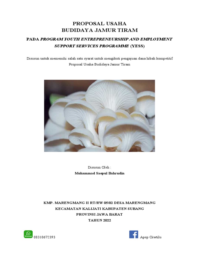 Proposal HK JAMUR TIRAM | PDF