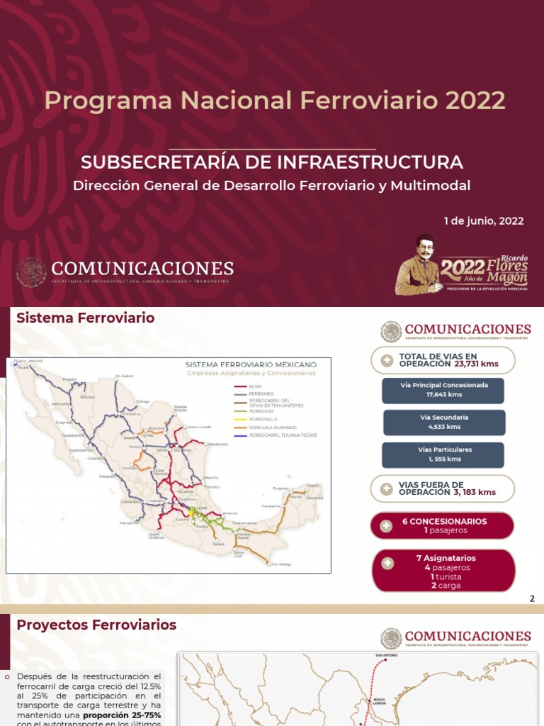 Programa Ferroviario 2022 | PDF | Transporte | Transporte ferroviario