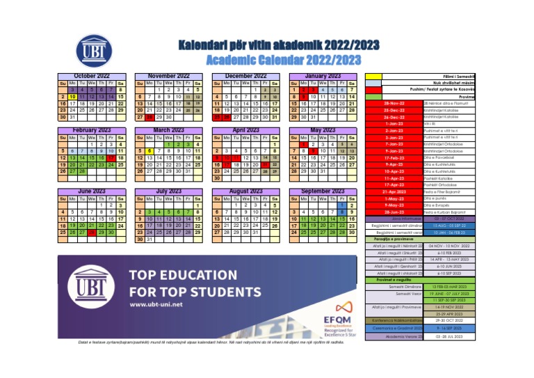 Academic Calendar 2022-2023 | PDF