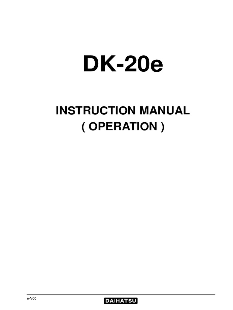 Diesel Aux - Instruction Manual | PDF | Valve | Engines