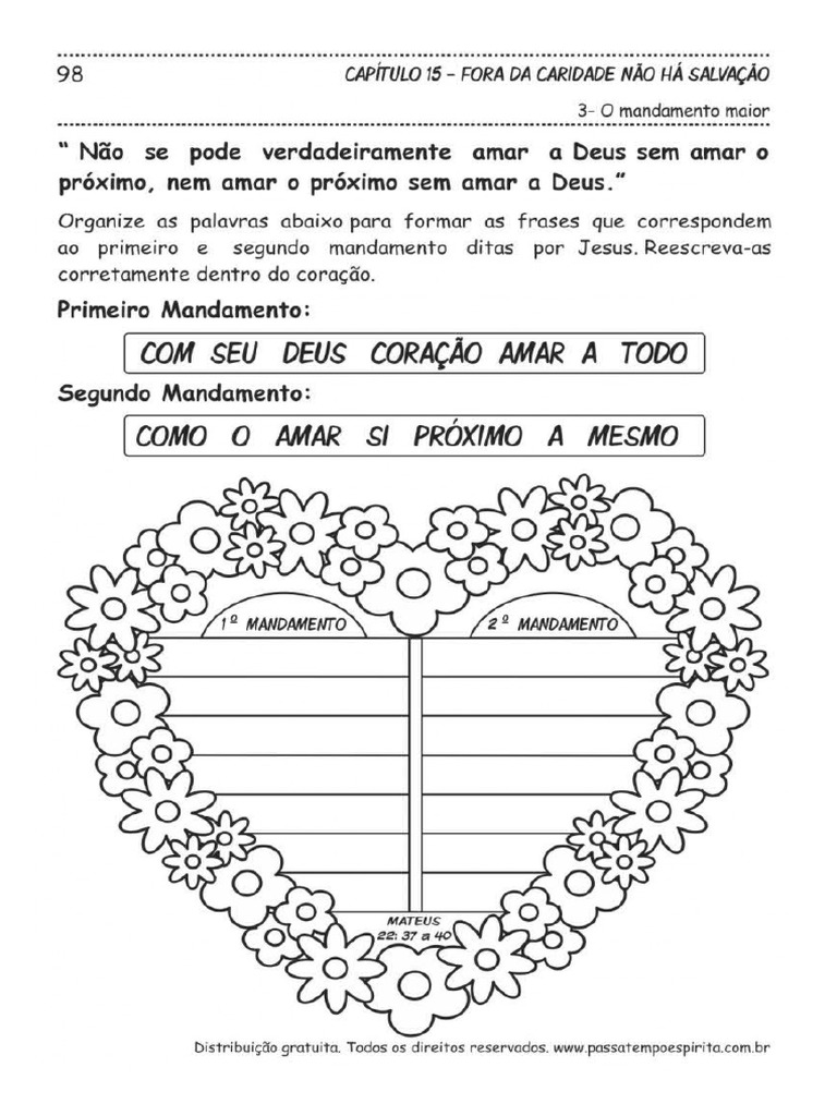 Atividade - Amar o Próximo Como A Si Mesmo | PDF