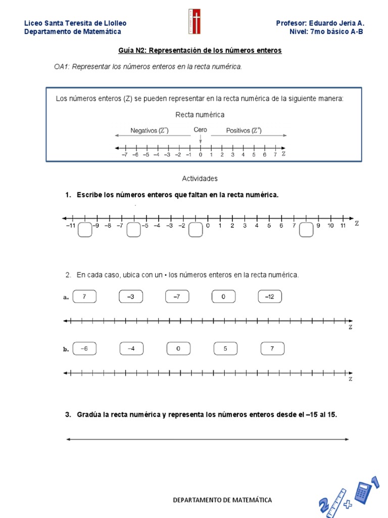 Guia2 Enteros 7B | PDF | Matemáticas