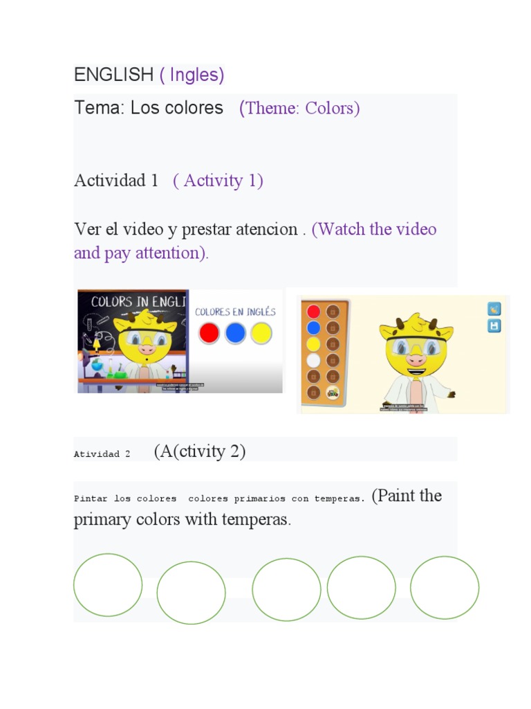 Proyecto 5 Semana 2 Ingles | PDF