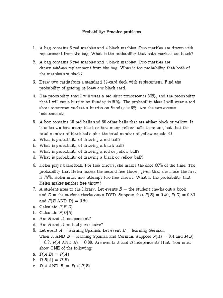 Practice Problems | PDF