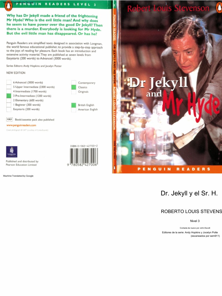 level 3 - Dr Jekyll and Mr Hyde - Penguin Readers B11 (1) | PDF ...