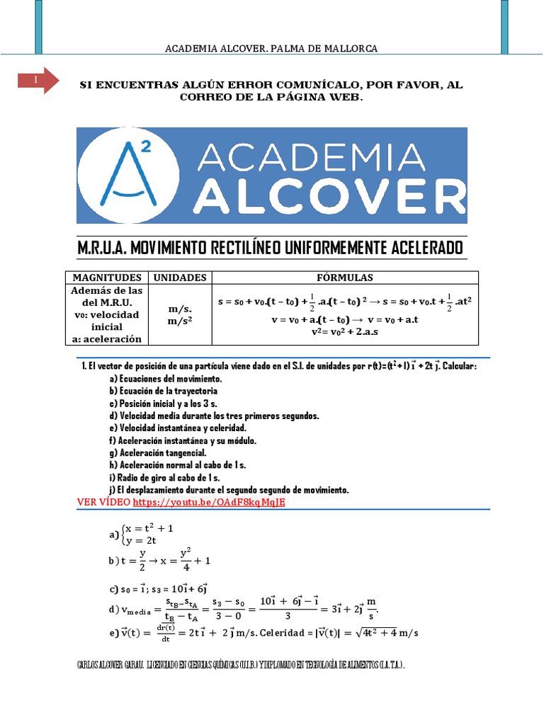 Ejercicios de Dinámica | PDF | Aceleración | Velocidad